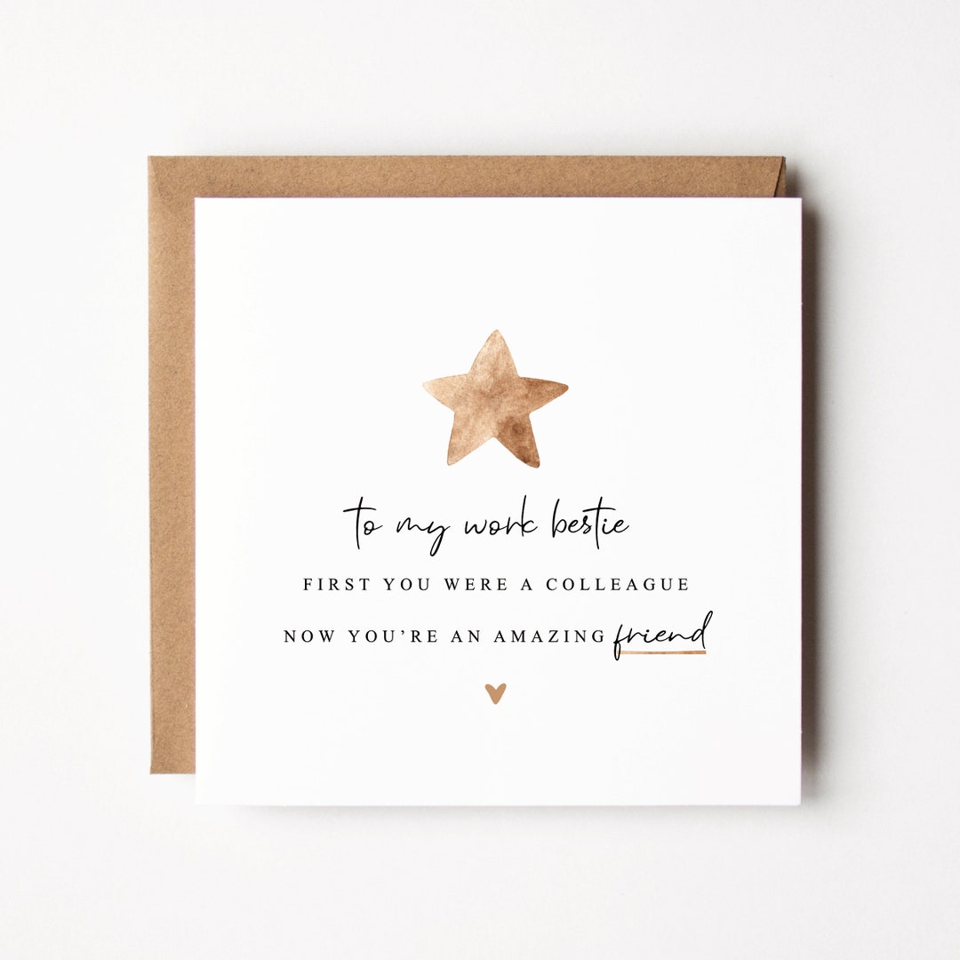 My Work Bestie Card Work Friend Card Work Leaving Card Last Day at Work ...