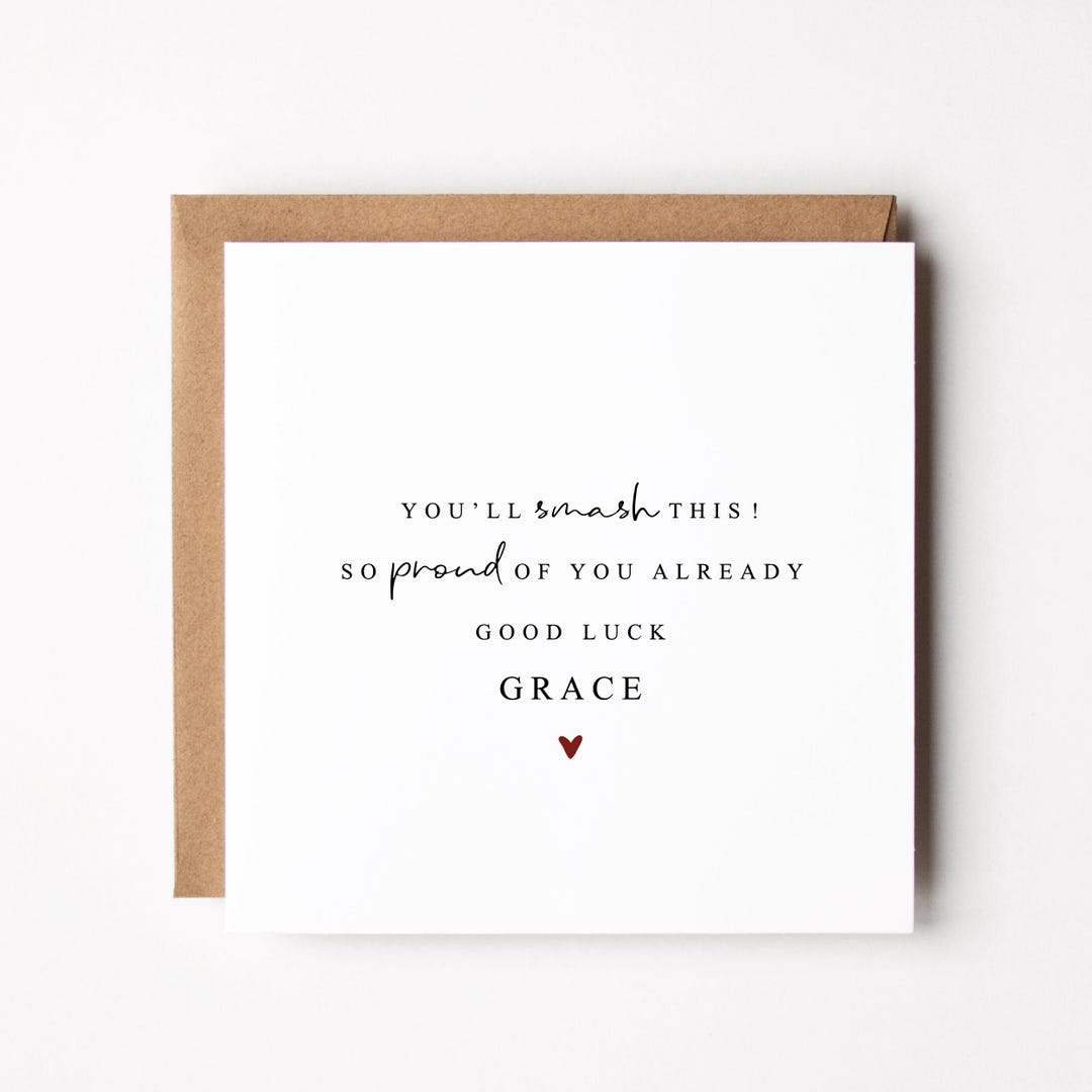 Personalised You'll Smash This Card New Chapter Card New Job Good Luck ...