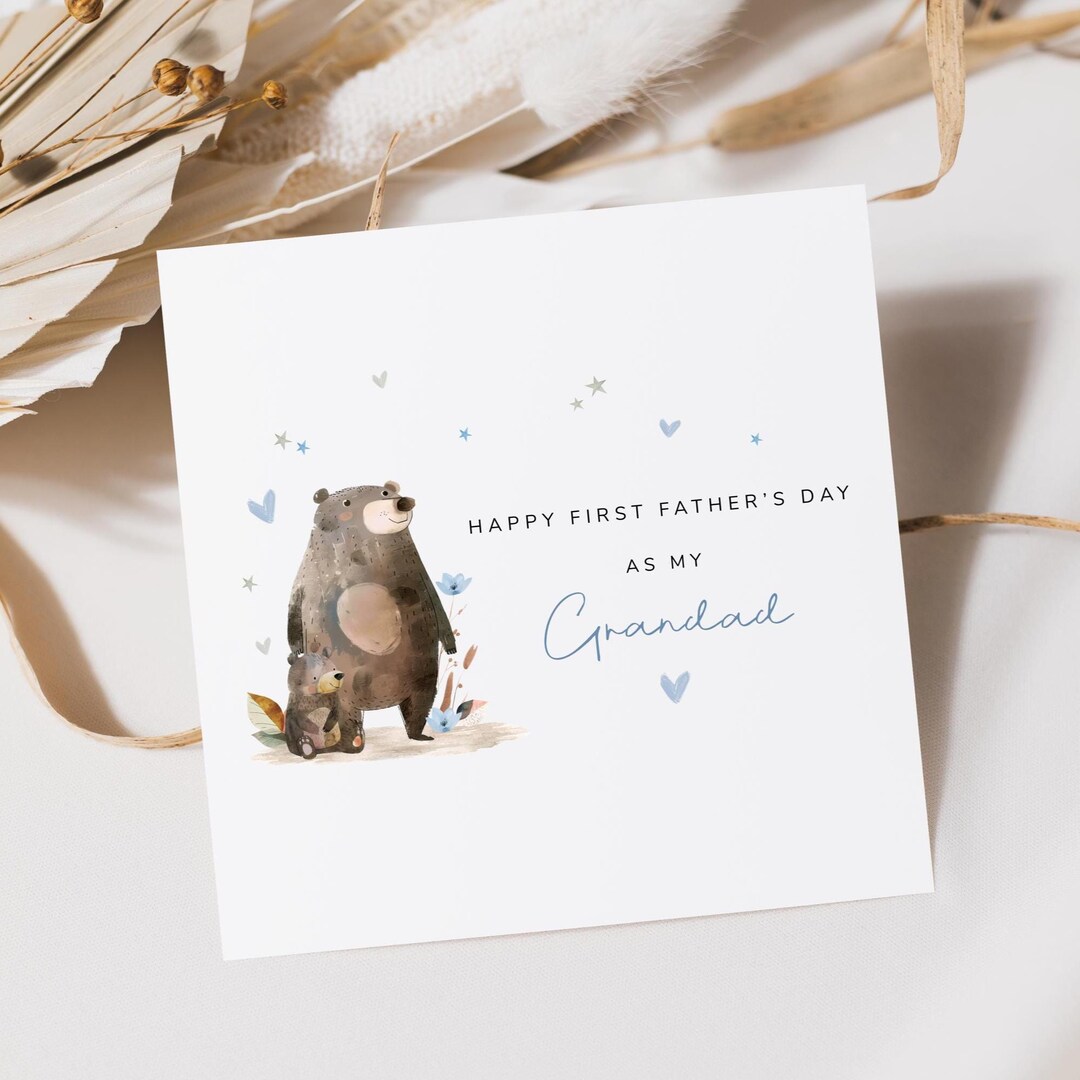 First Father's Day Grandad Card | First Fathers Day Gift |father's Day ...