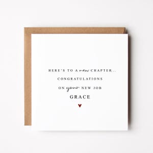 Personalised Congratulations on Your New Job Card | New Chapter Card ...