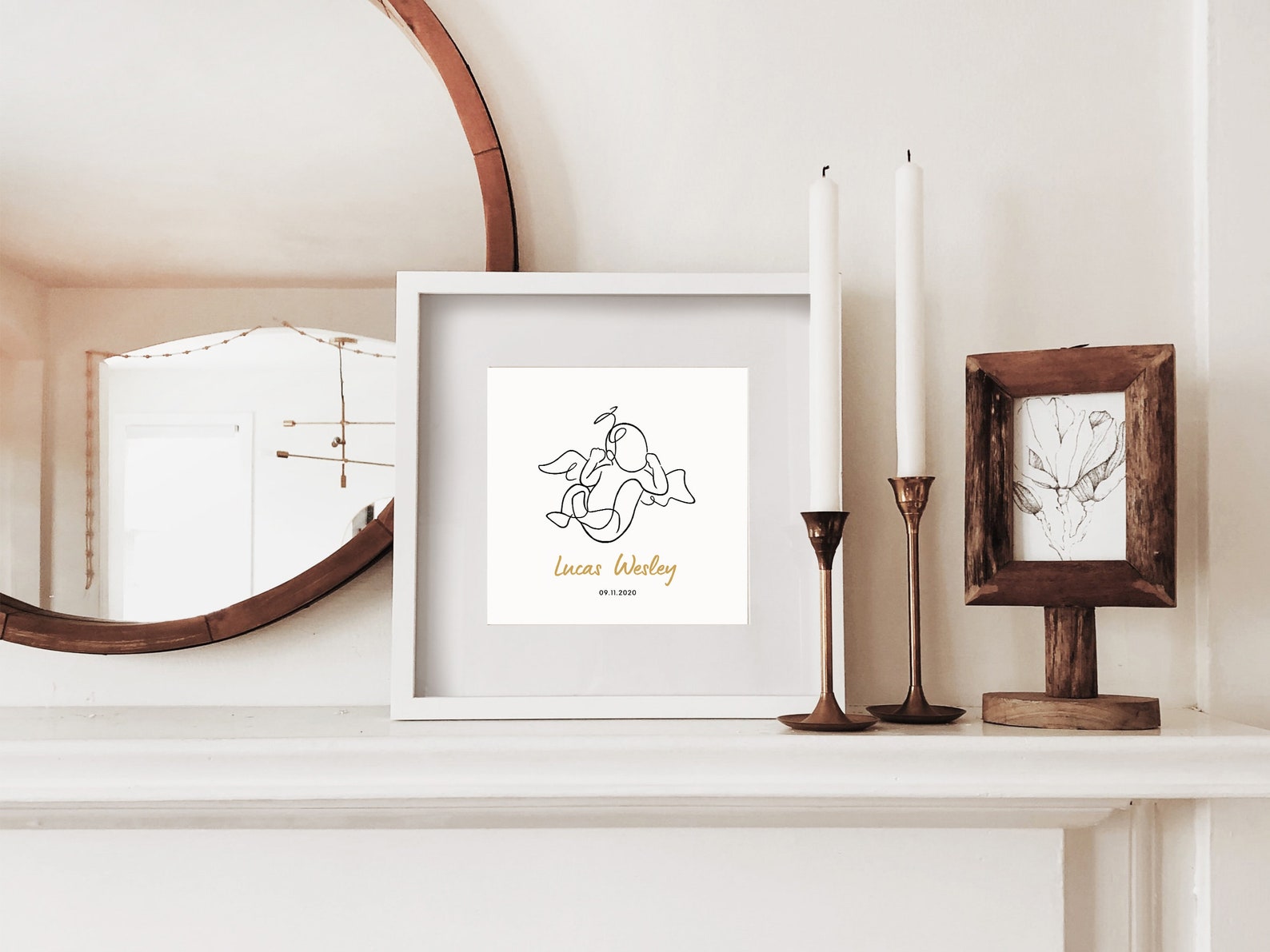 Custom Angel Baby Wall Art, Printable Miscarriage Infant Loss Gift for ...