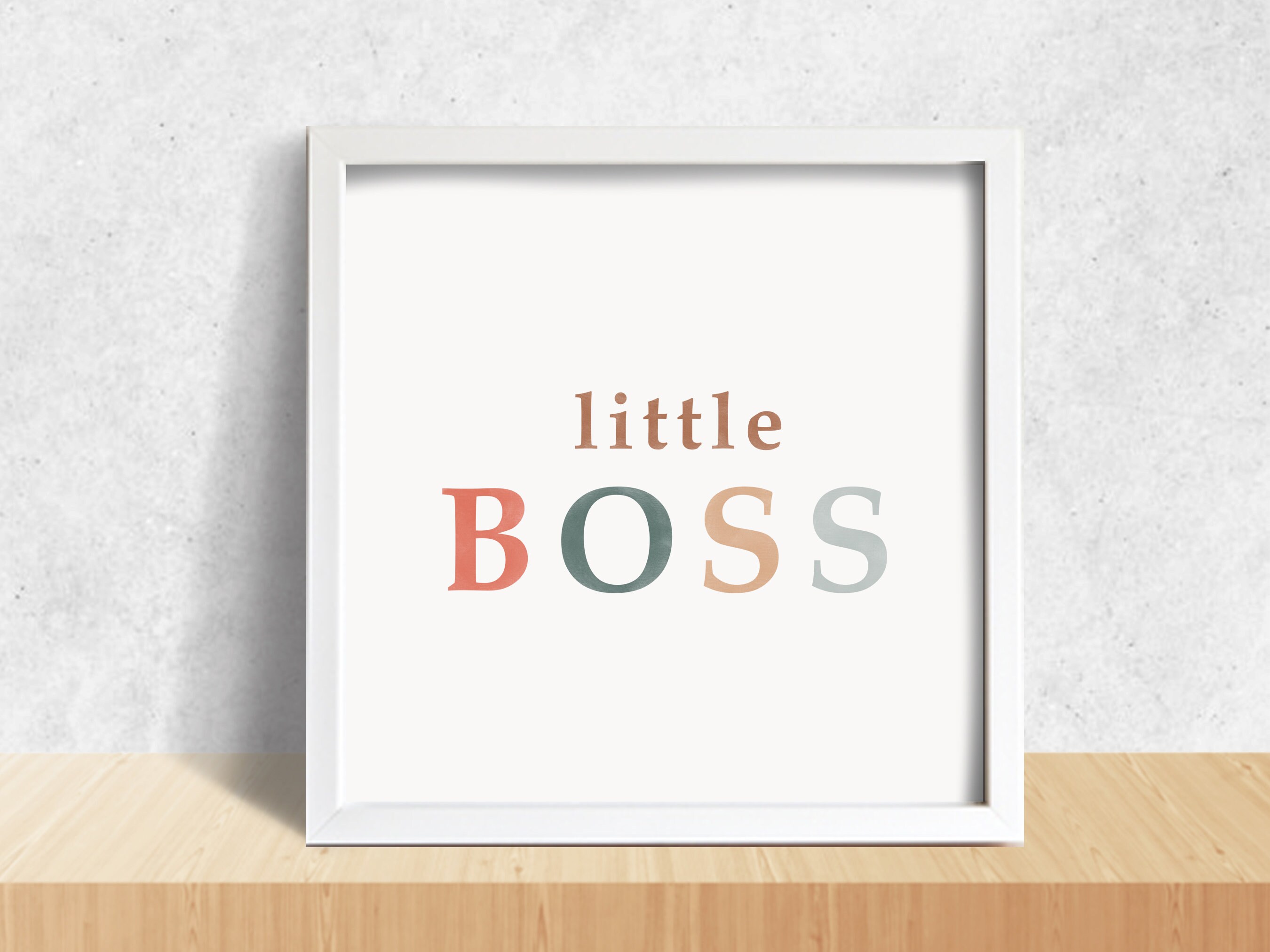 Neutral Little Boss Baby Quotes Wall Art Print - Etsy