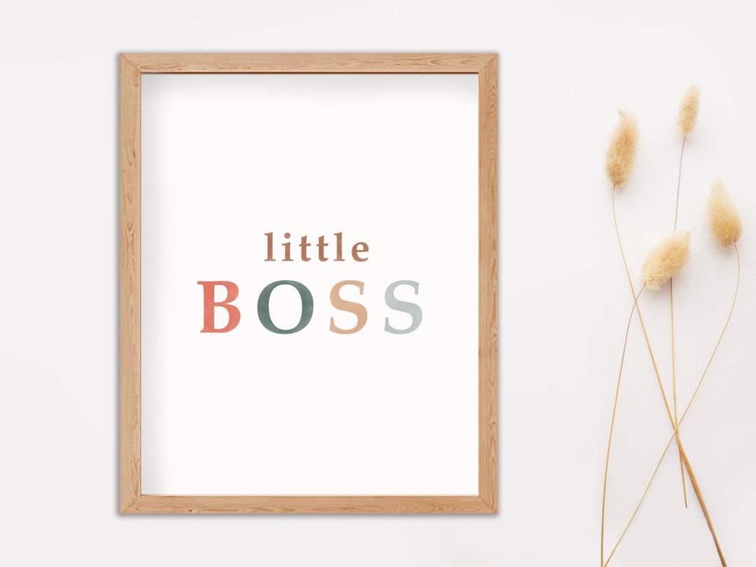 Neutral Little Boss Baby Quotes Wall Art Print - Etsy