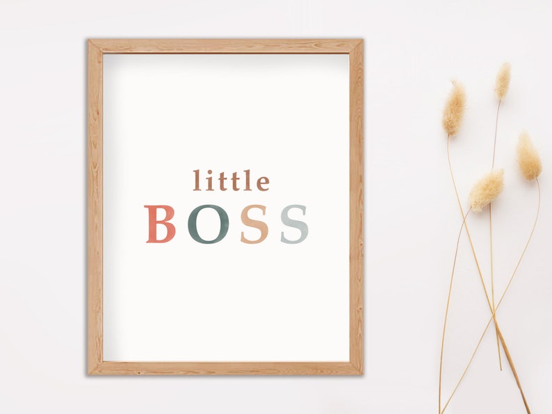 Neutral Little Boss Baby Quotes Wall Art Print - Etsy