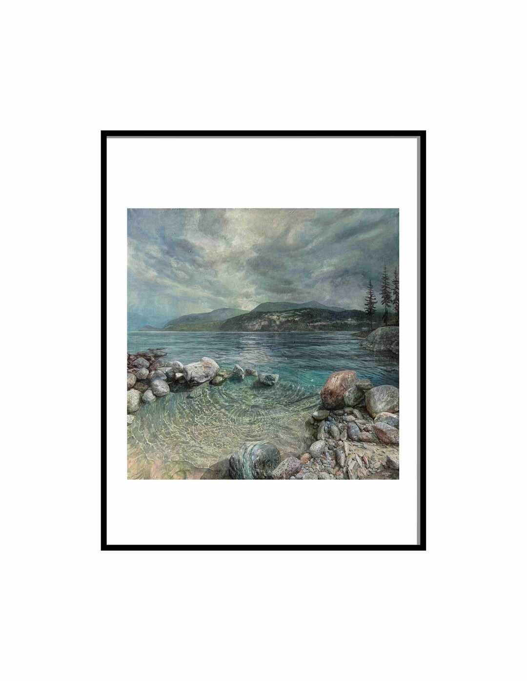 Clute (bodhi Rock) - 2021 Landscape Painting Print by Tom Haukaas - Etsy