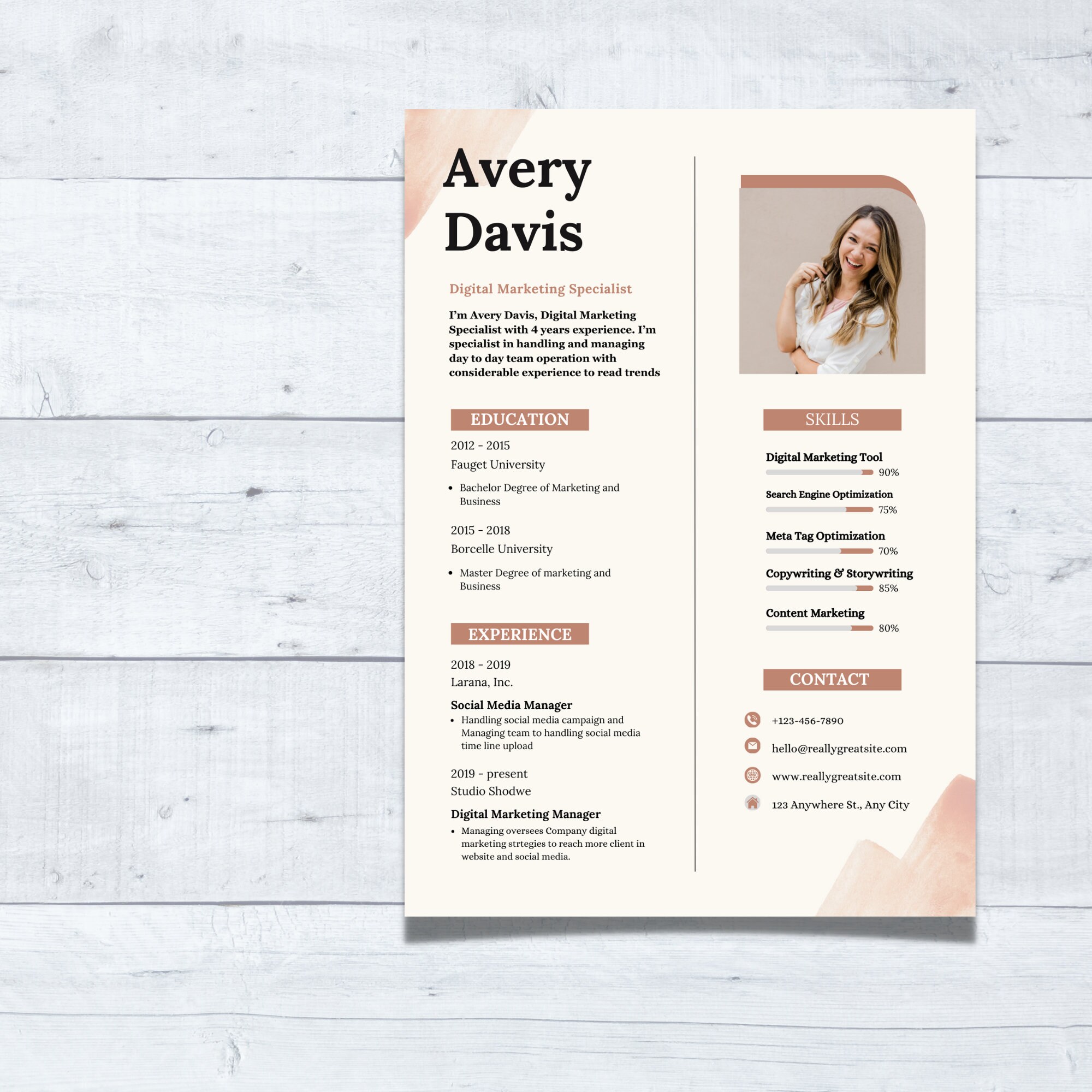 Resume Template Modern CV Template Job Application Template Unique ...