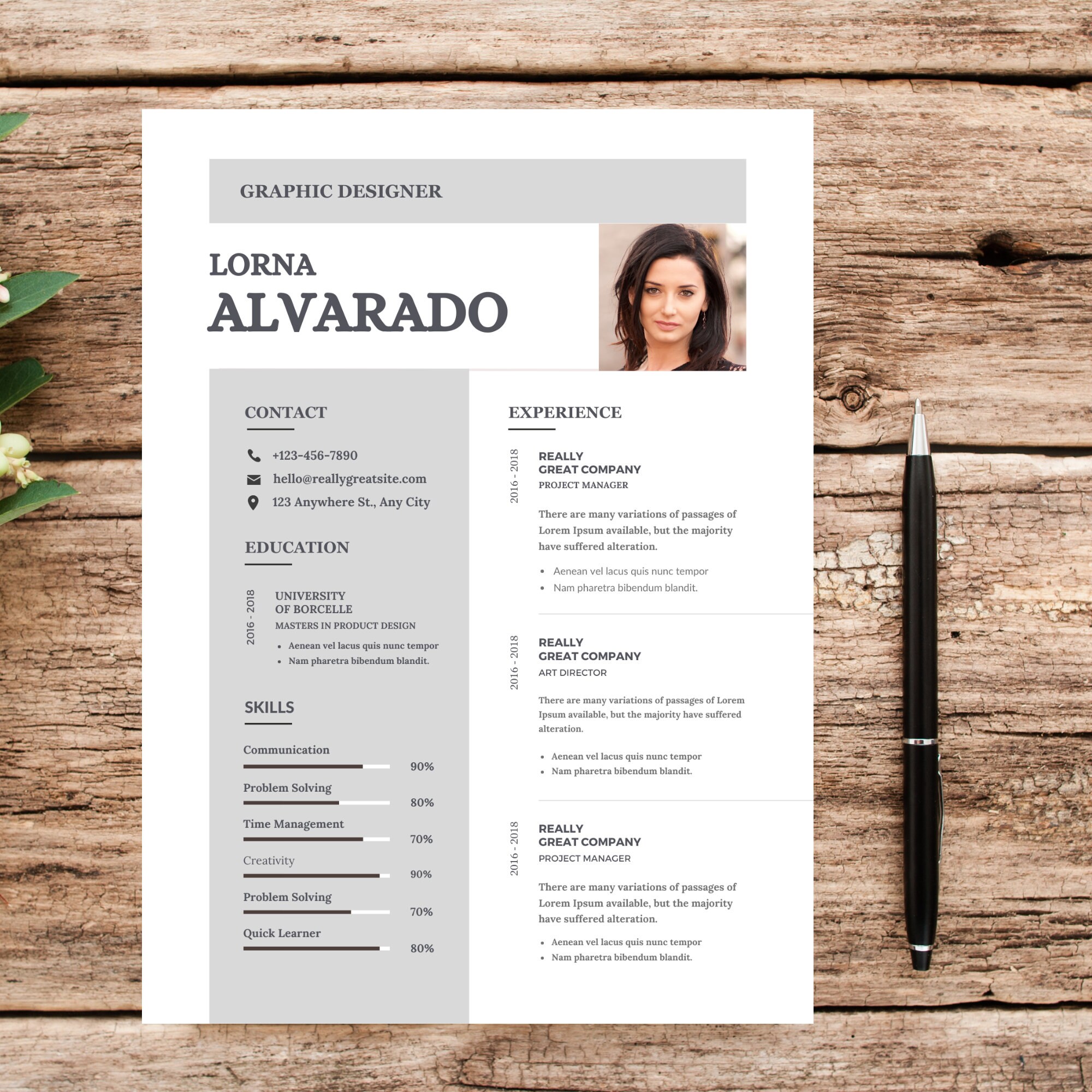 Resume Templates Editable Templates Matching Cover Letter Job ...