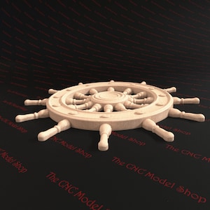 Ship's Wheel, 3d .stl Relief File for Cnc Router Carving, Engraving or ...