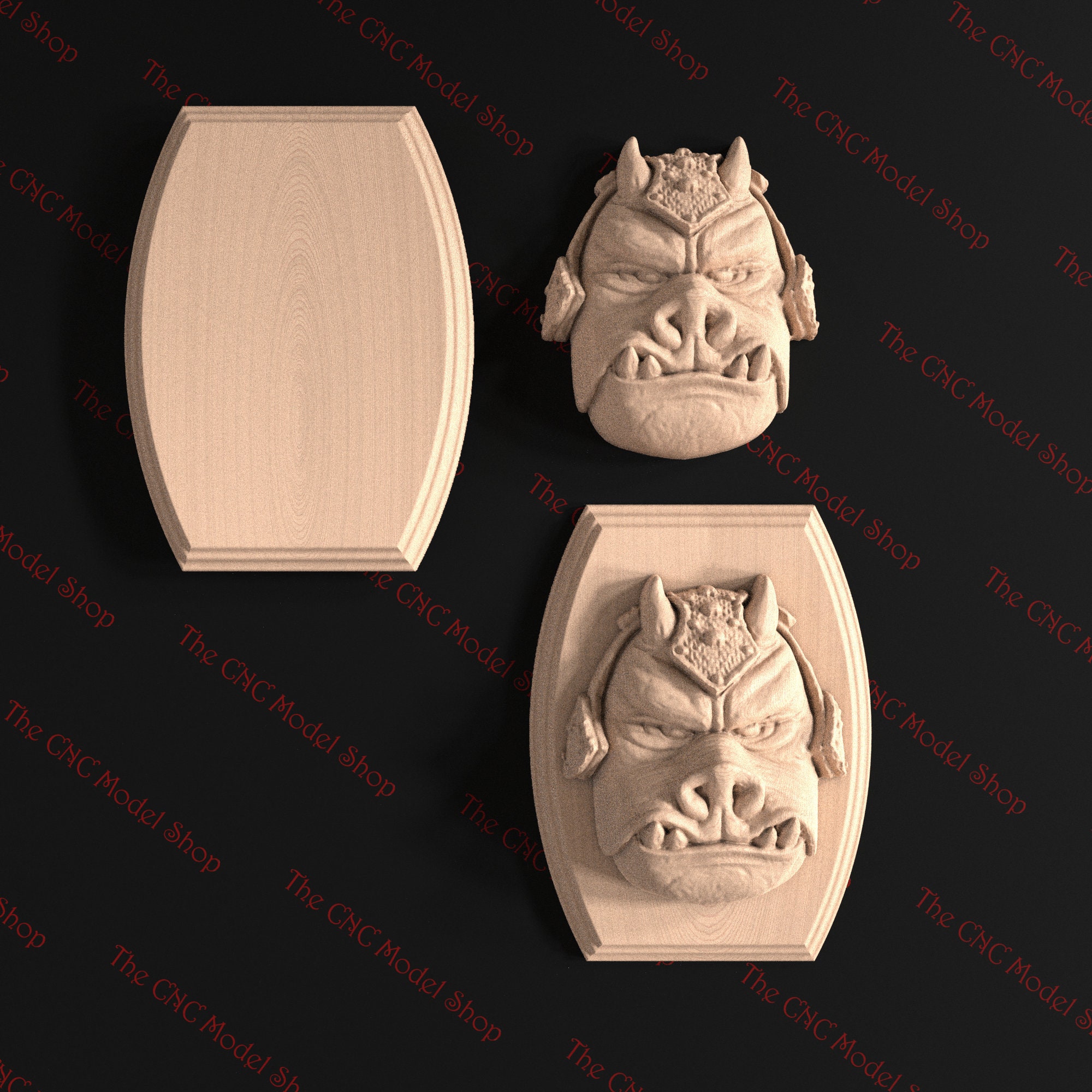 SW Heads-gamorrean 3d Relief STL File for Cnc Router Carving - Etsy