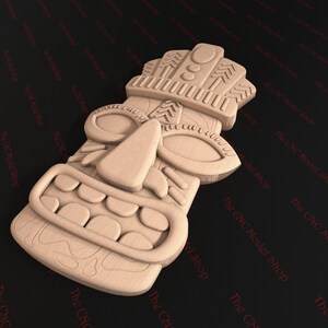 Tiki Mask 1, 3d Stl Relief File for Cnc Router Carving, Engraving or 3D ...