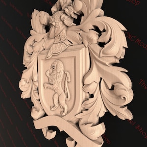 Family Crest, Coat of Arms, 3d Relief STL File for CNC Router ...