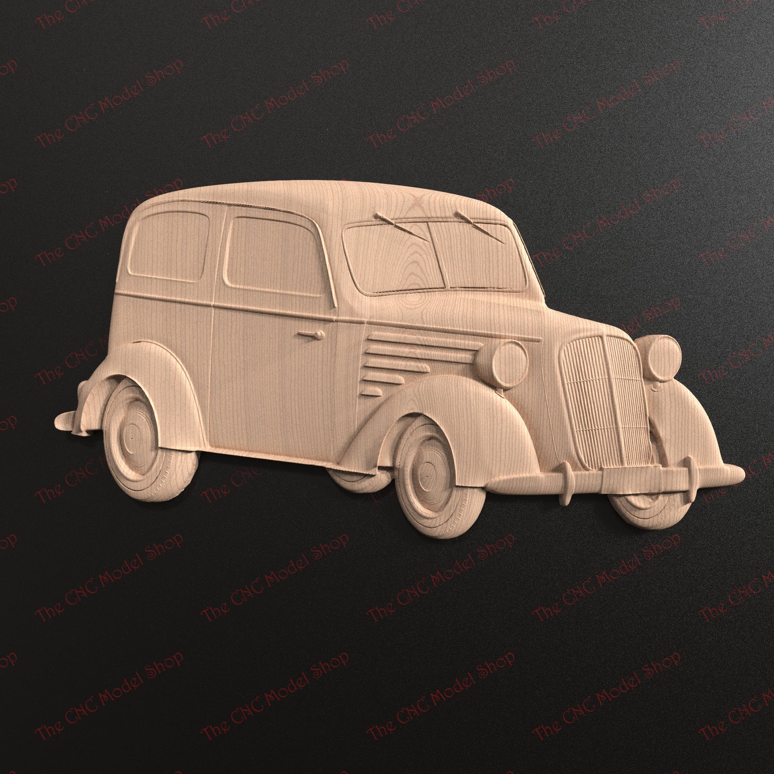 4 Pcs, 3D STL Files of a 1930's Car for Cnc Carving - Etsy