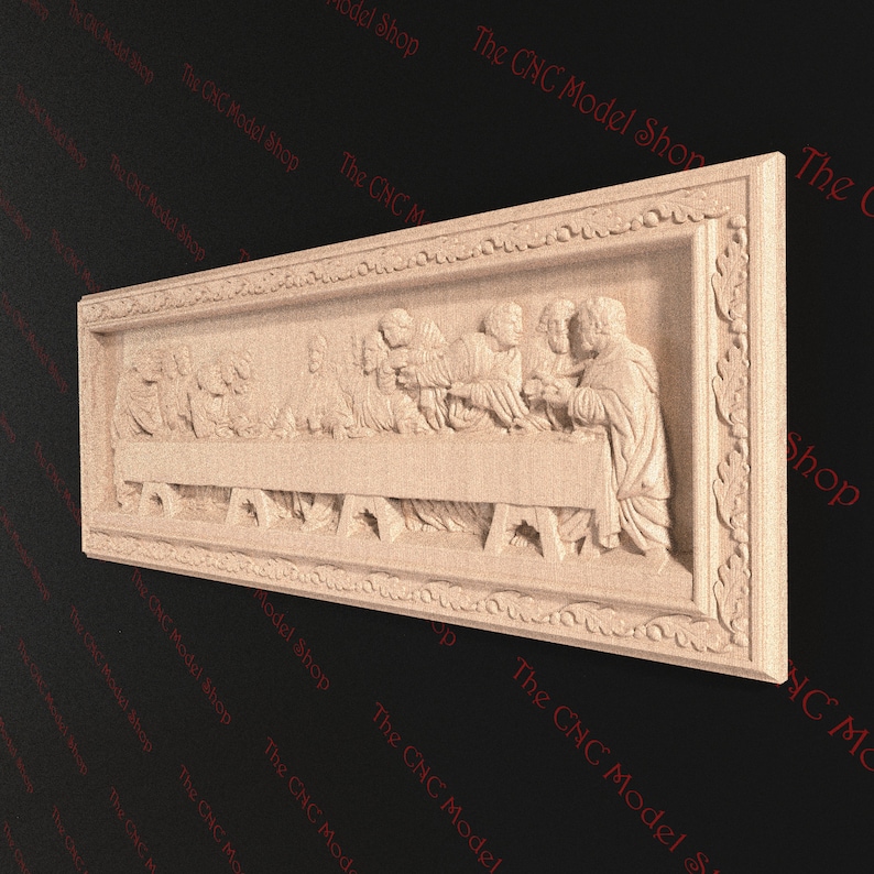 3d Relief STL File of the Last Supper for CNC Carving - Etsy