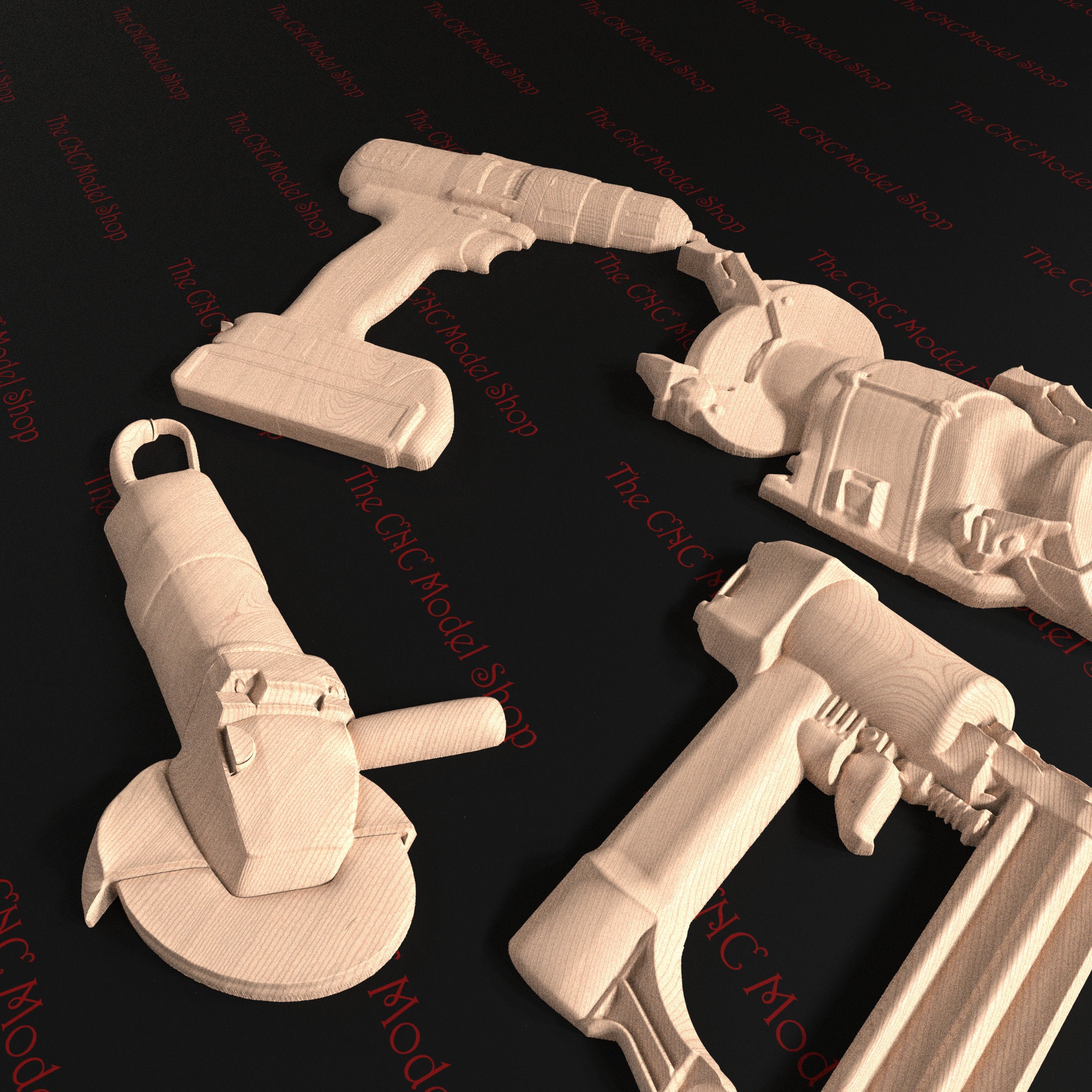 Relief STL Files for CNC Router Carving My Garage Tool Pack - Etsy