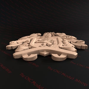 Family Crest, Coat of Arms, 3d Relief STL File for CNC Router ...
