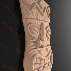 Tiki Mask, 3d Stl Relief File for Cnc Router Carving, Engraving or 3D ...
