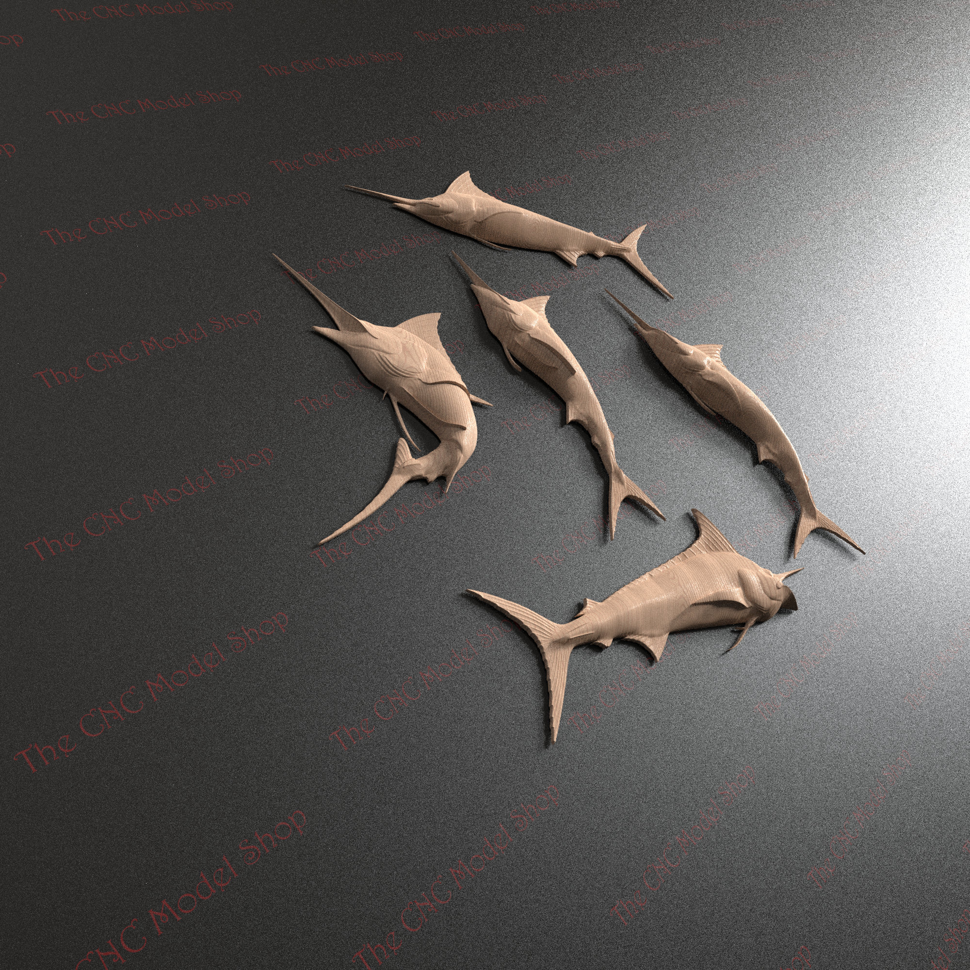 10 Pcs 3D Relief STL Files of a Marlin - Etsy
