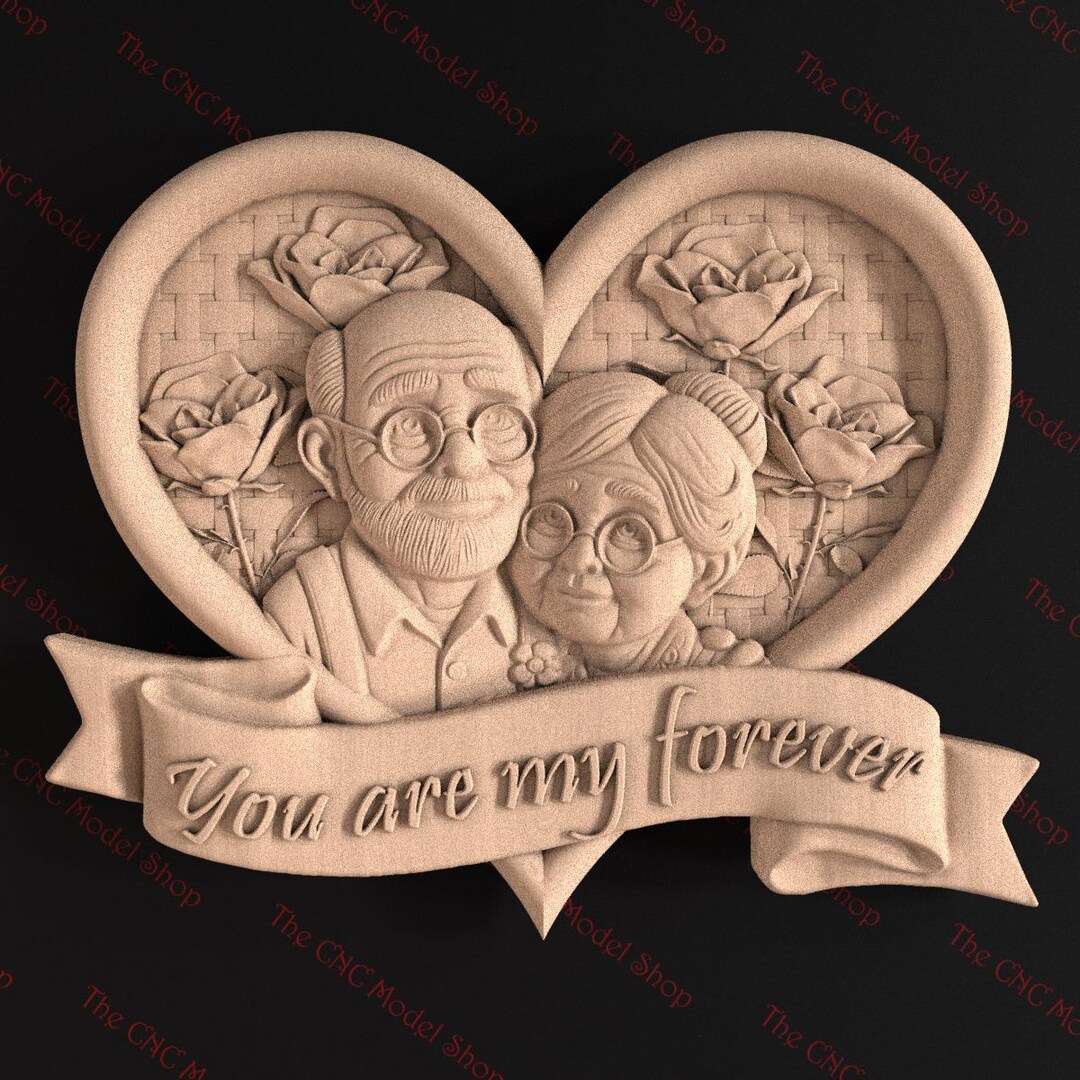 You Are My Forever 3D STL Relief File for CNC Router Carving or 3D ...