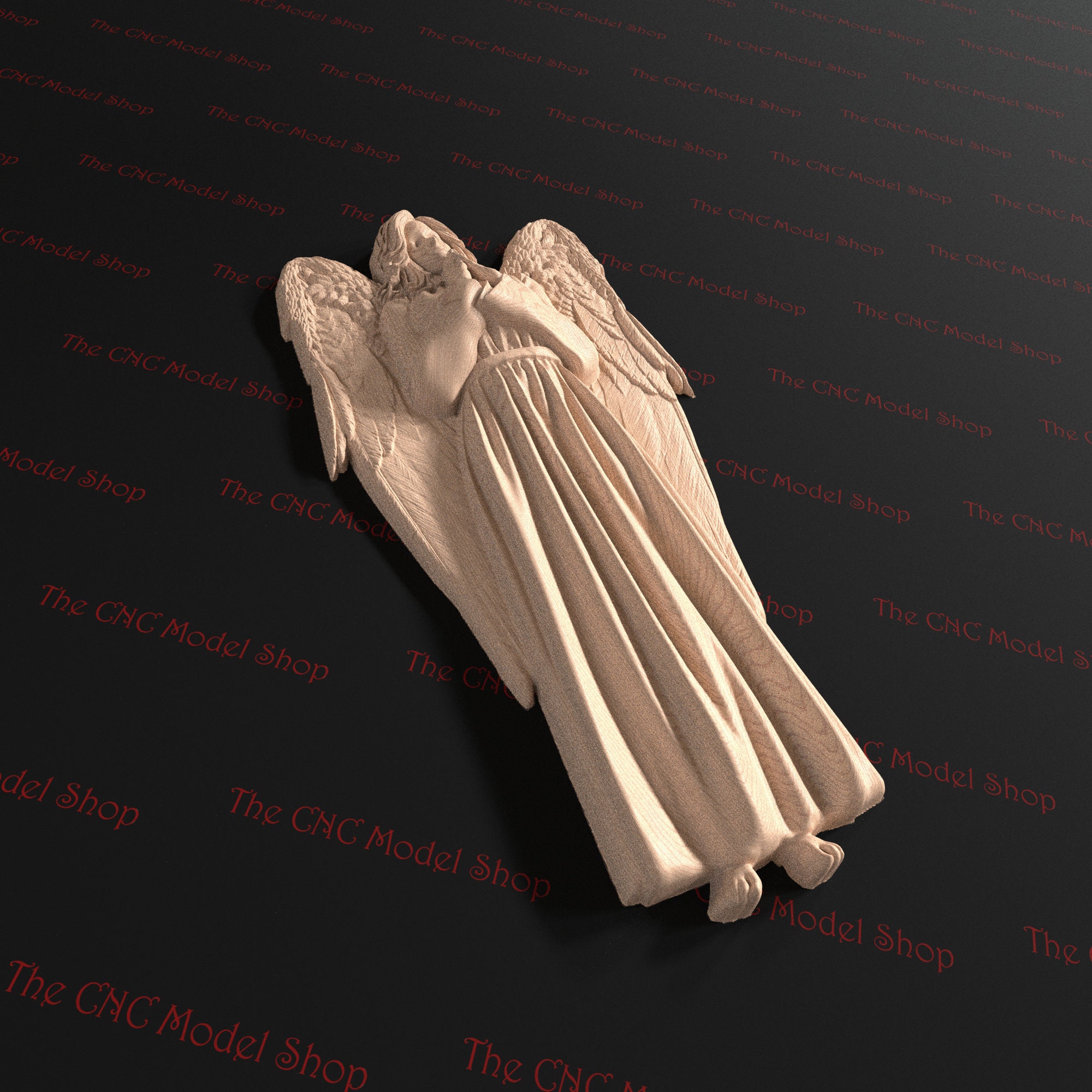 2 Pcs 3D Relief STL Files of a Praying Angel for CNC Carving - Etsy