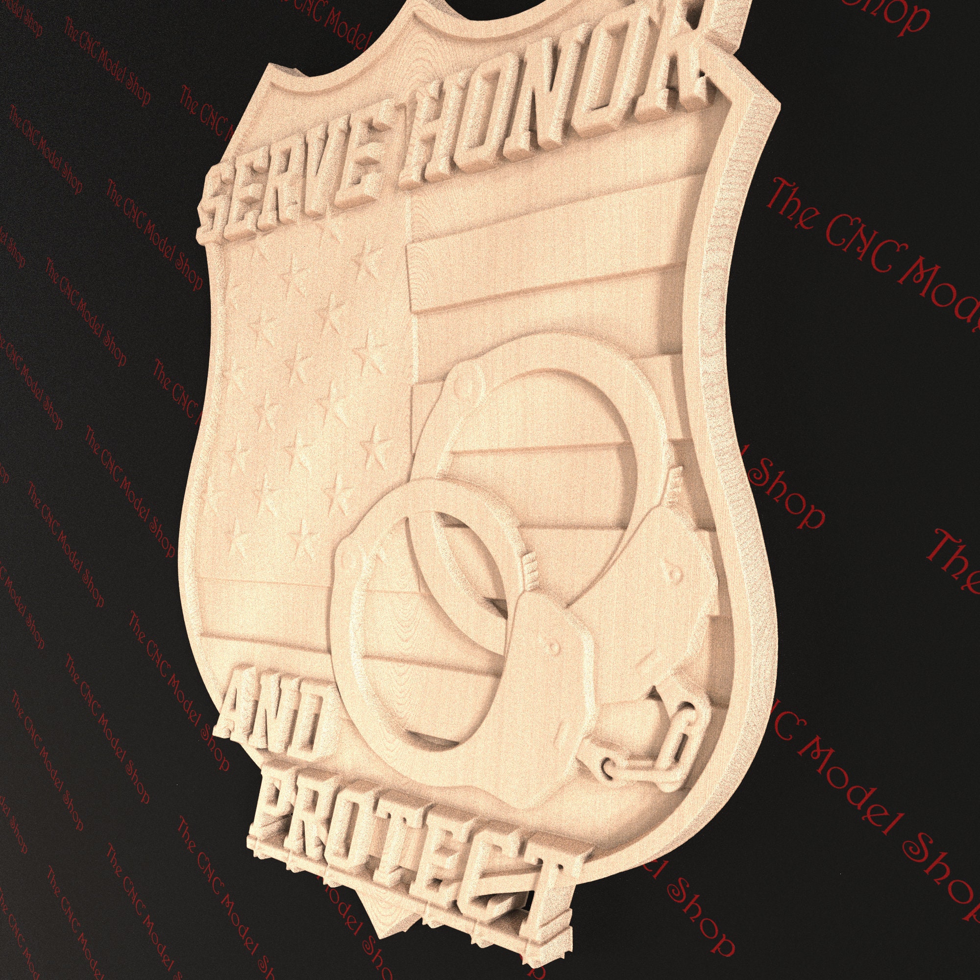 Police Wall Art Serve Honor and Protect 3d .stl Relief File - Etsy