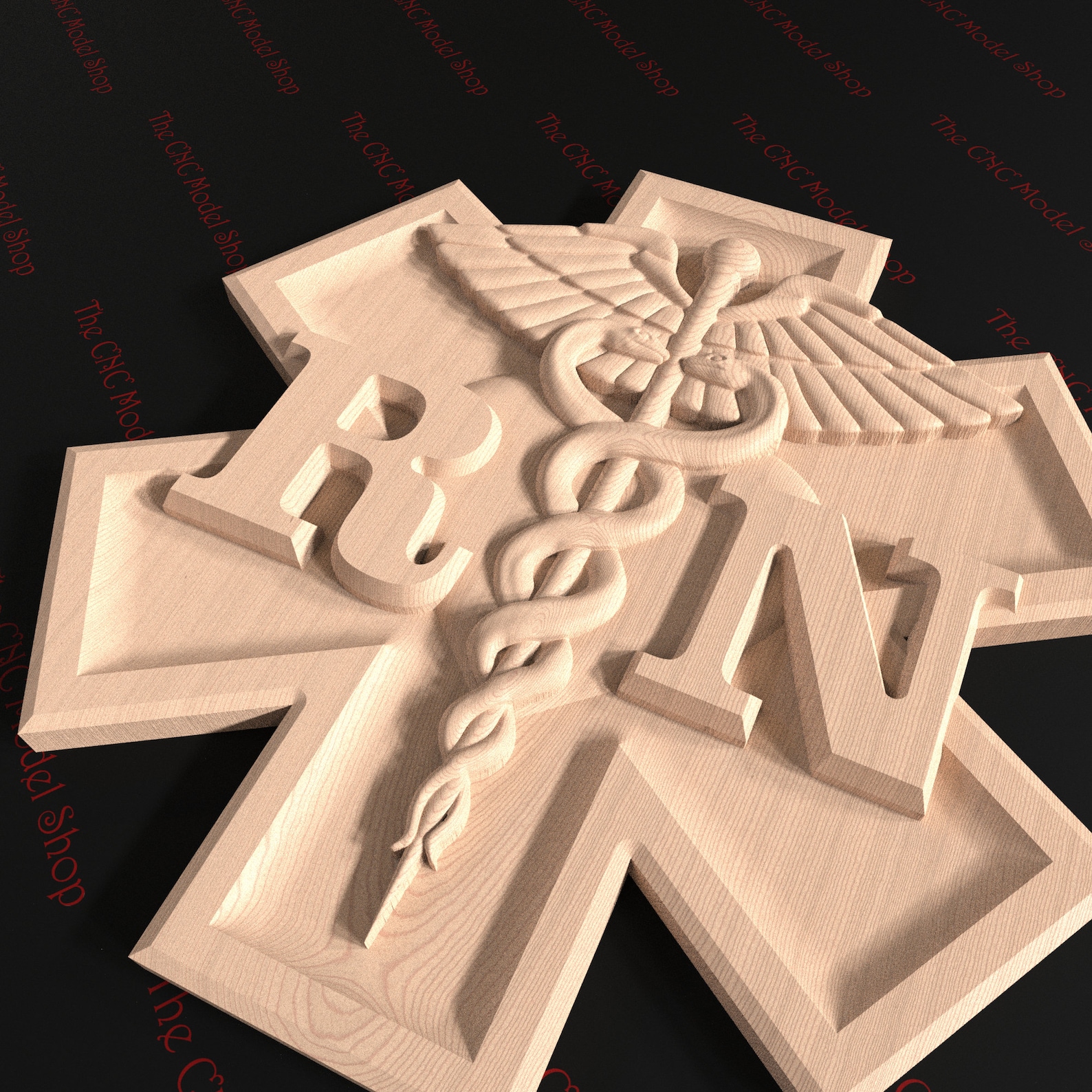 3d Relief STL File of an RN Wall Art Plaque for Cnc Router Carving - Etsy