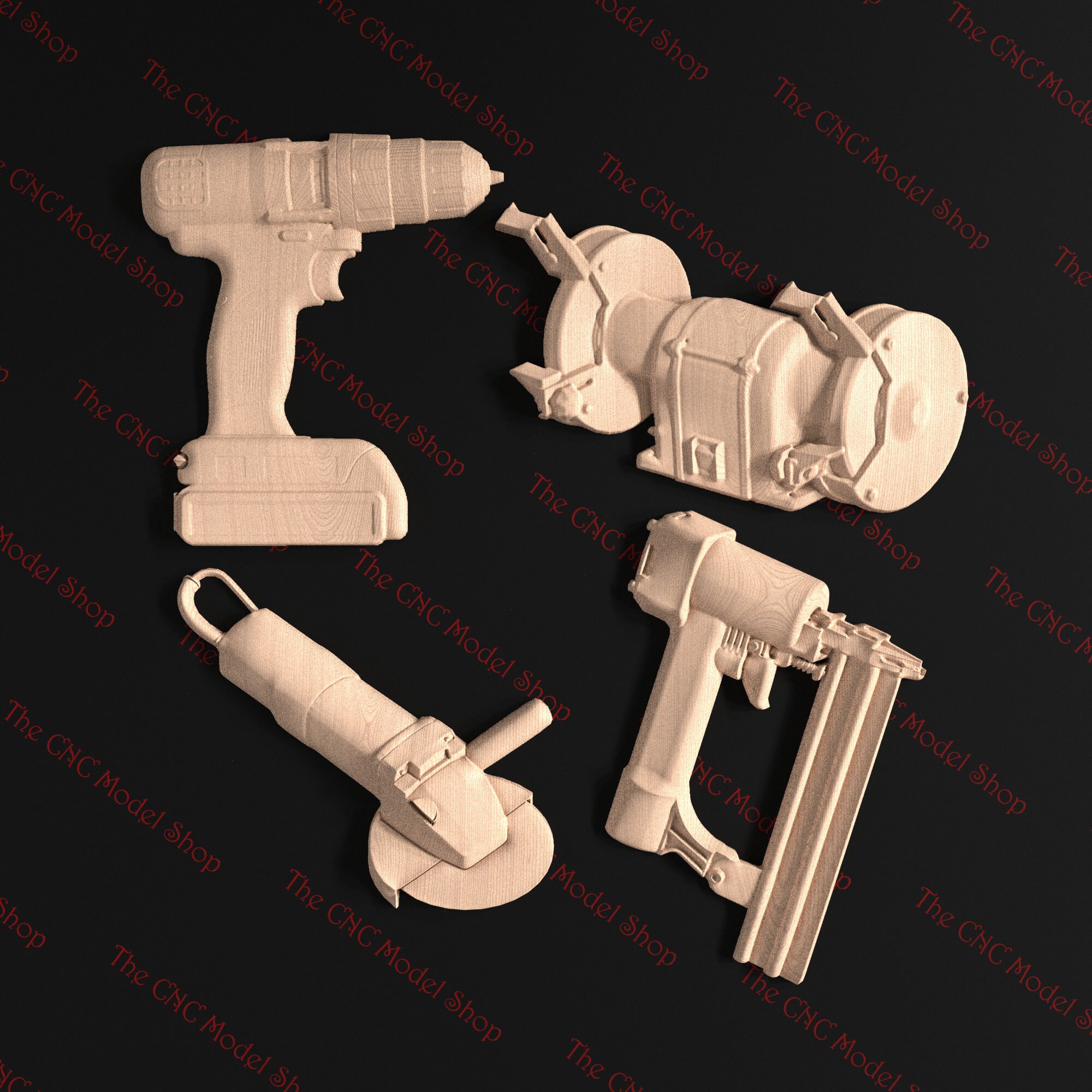 Relief STL Files for CNC Router Carving My Garage Tool Pack - Etsy