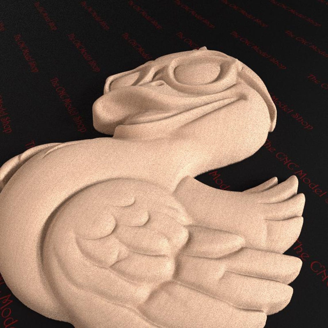 Cool Sunglasses Duck 3D Relief STL File for CNC Router Carving or 3D ...