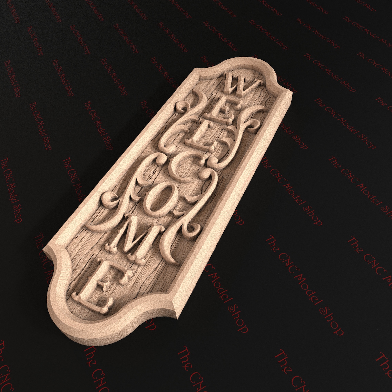 Welcome Sign, 3D Relief STL File for CNC Router Carving - Etsy Canada