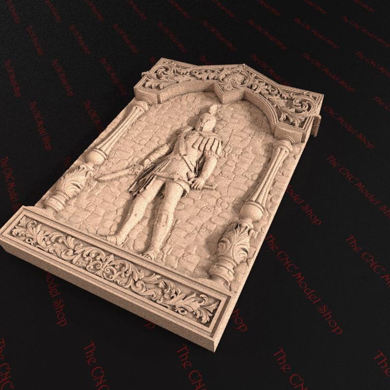 Spartan Warrior 3D STL Relief File for CNC Router Carving or 3D Resin ...