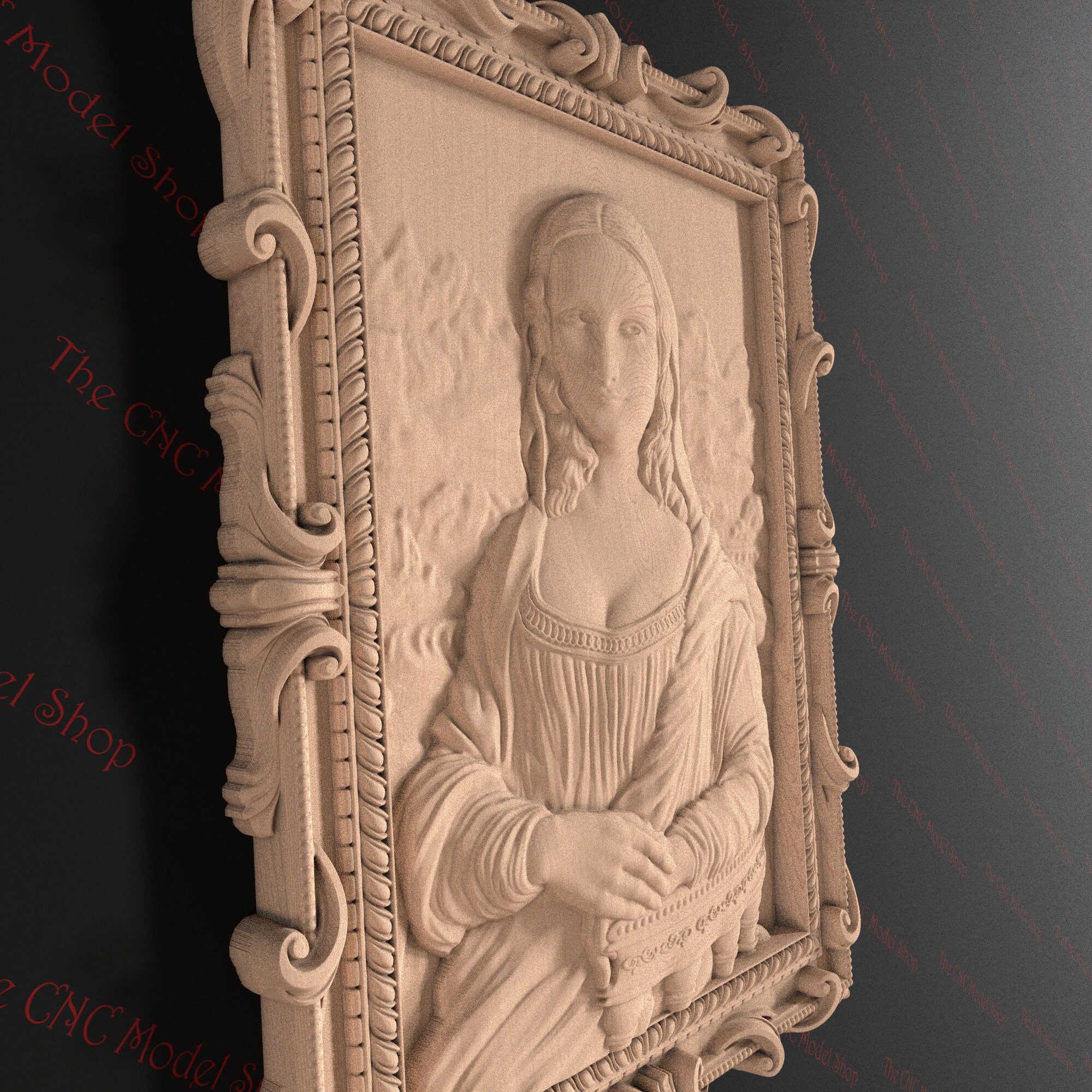 3d STL Relief File File of the Mona Lisa for CNC Router - Etsy