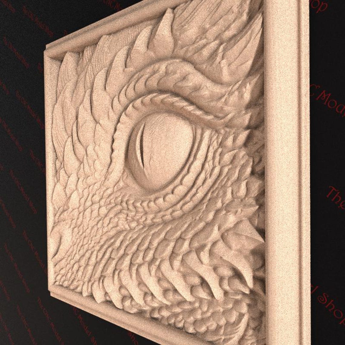 Dragon Eye 3D STL Relief File for CNC Router Carving or 3D Resin ...
