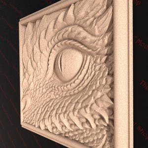 Dragon Eye 3D STL Relief File for CNC Router Carving or 3D Resin ...