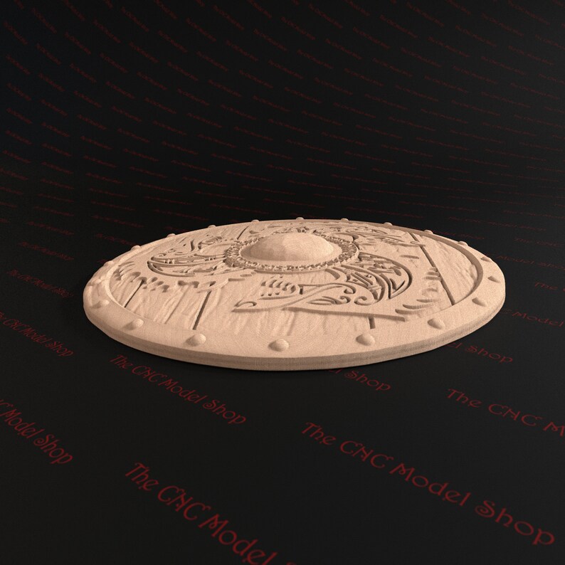 Viking Shield Wall Art, 3d Stl Relief File for Cnc Router Carving ...