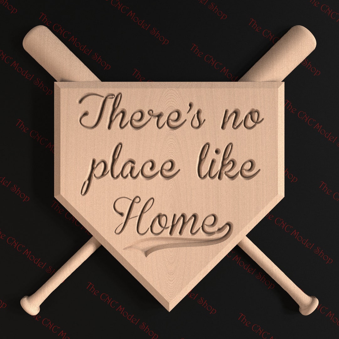 2 Pcs, Baseball Sign, Featuring Home Base and Bats, 3d Stl Relief CNC ...