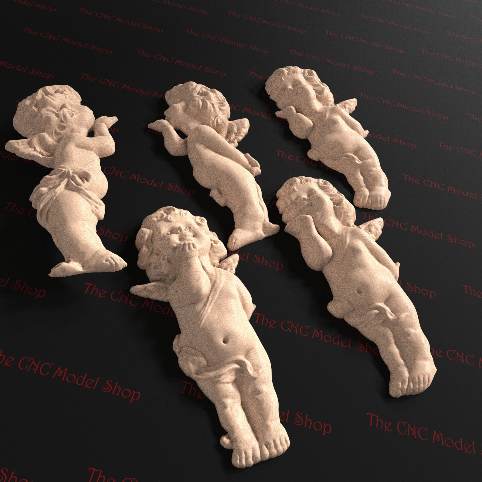 Cupid Blowing a Kiss 3D Relief STL File for CNC Router - Etsy