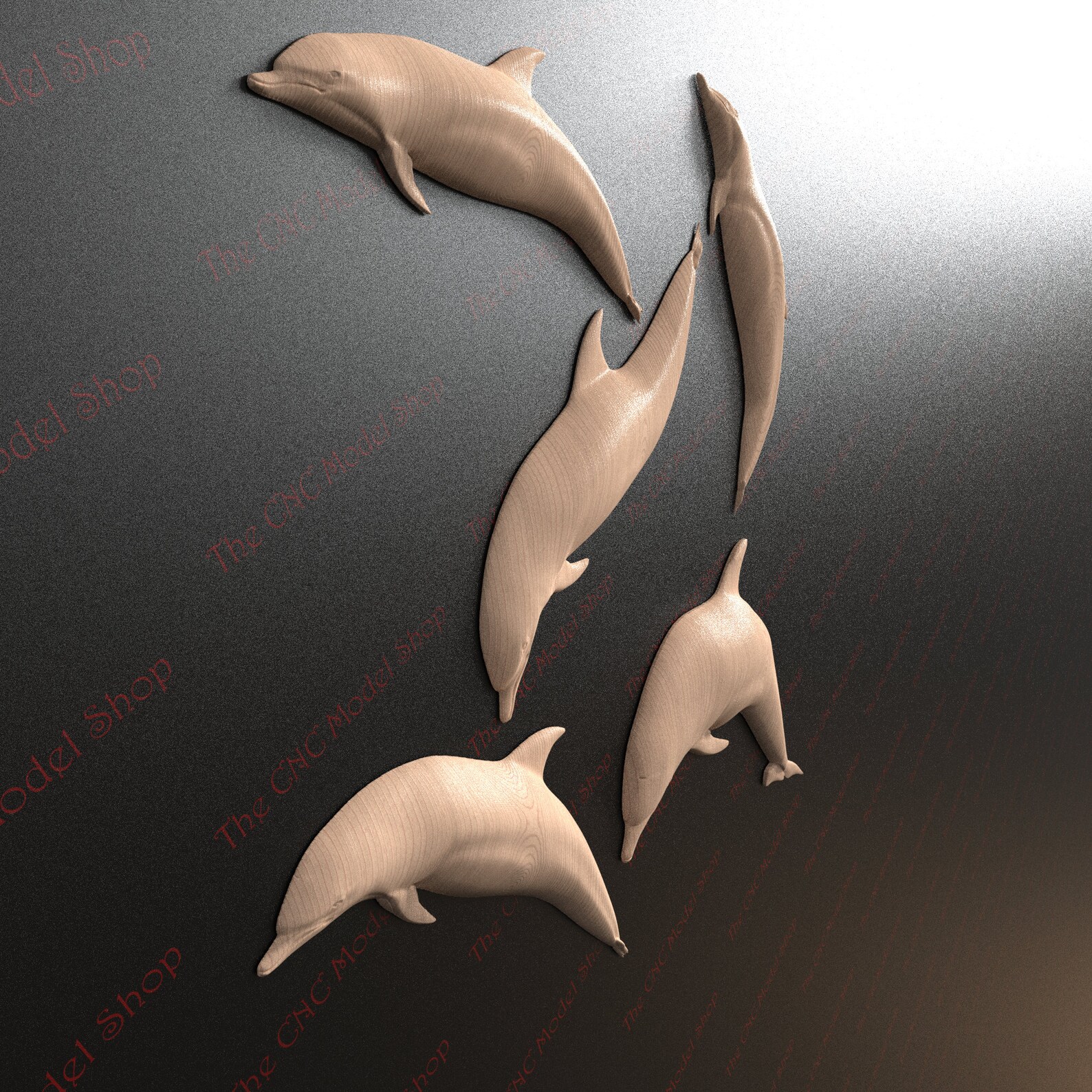 10 Pcs, 3D Relief STL Files of Dolphin - Etsy
