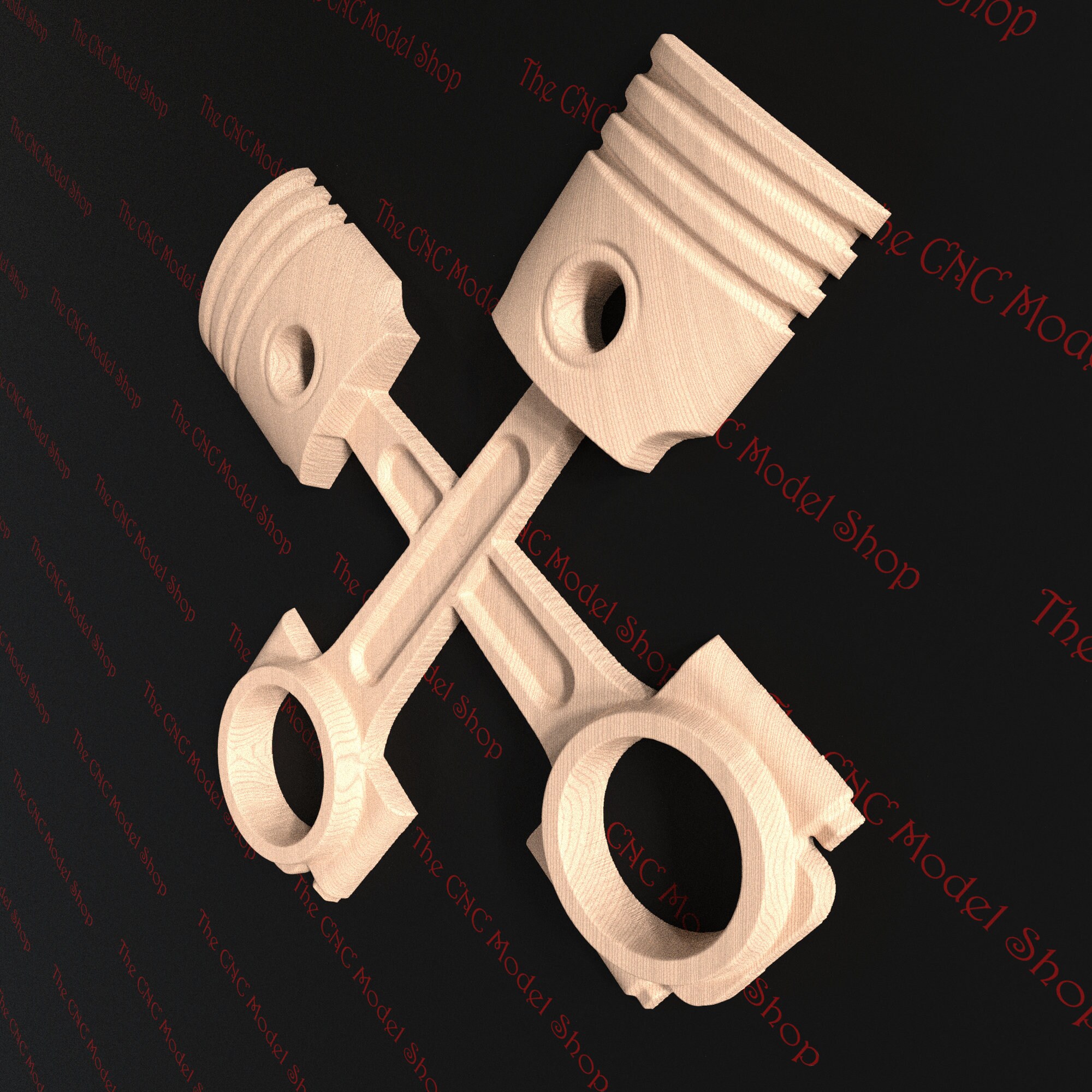 X-pistons 3D Relief STL File for CNC Router Carving - Etsy