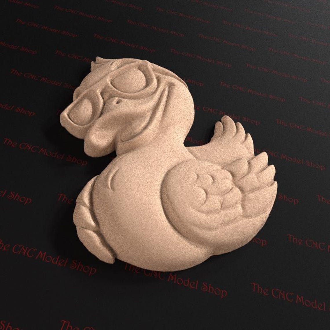 Cool Sunglasses Duck 3D Relief STL File for CNC Router Carving or 3D ...