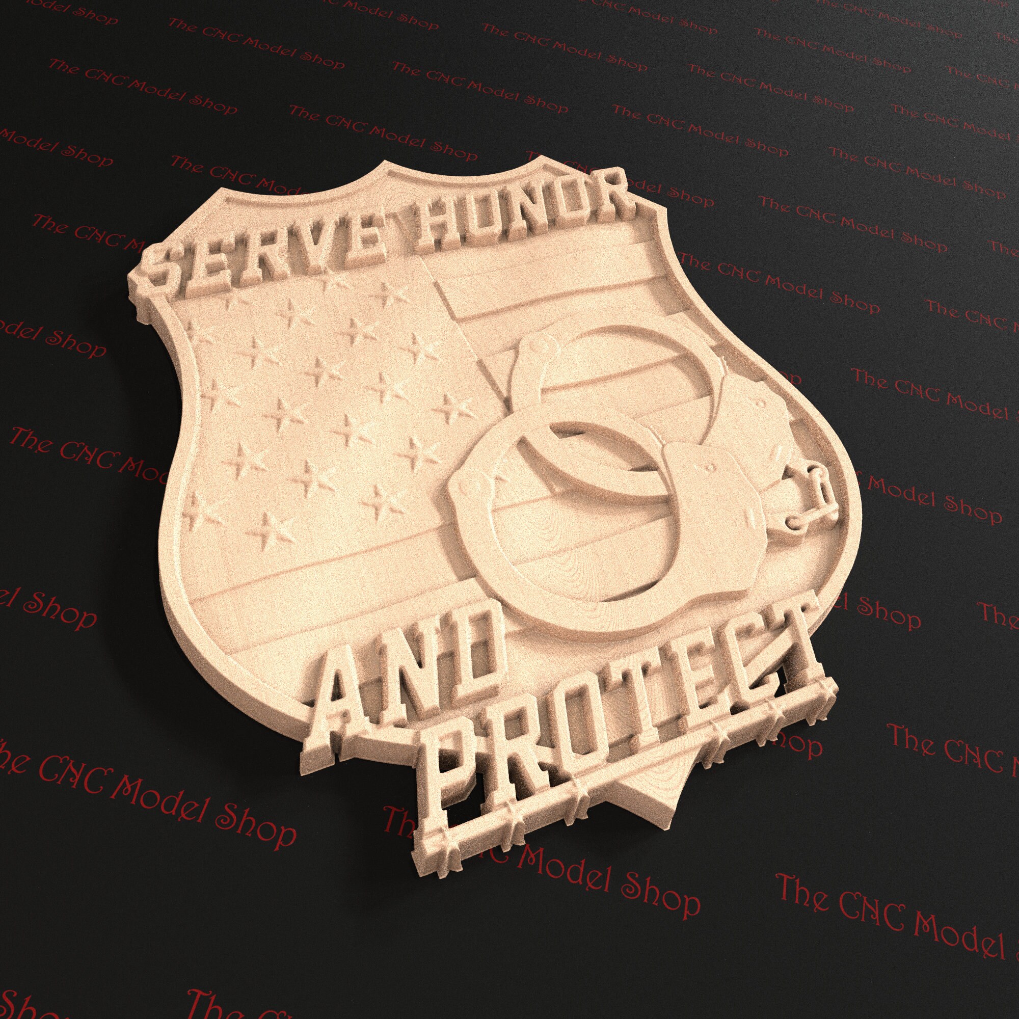 Police Wall Art Serve Honor and Protect 3d .stl Relief File - Etsy