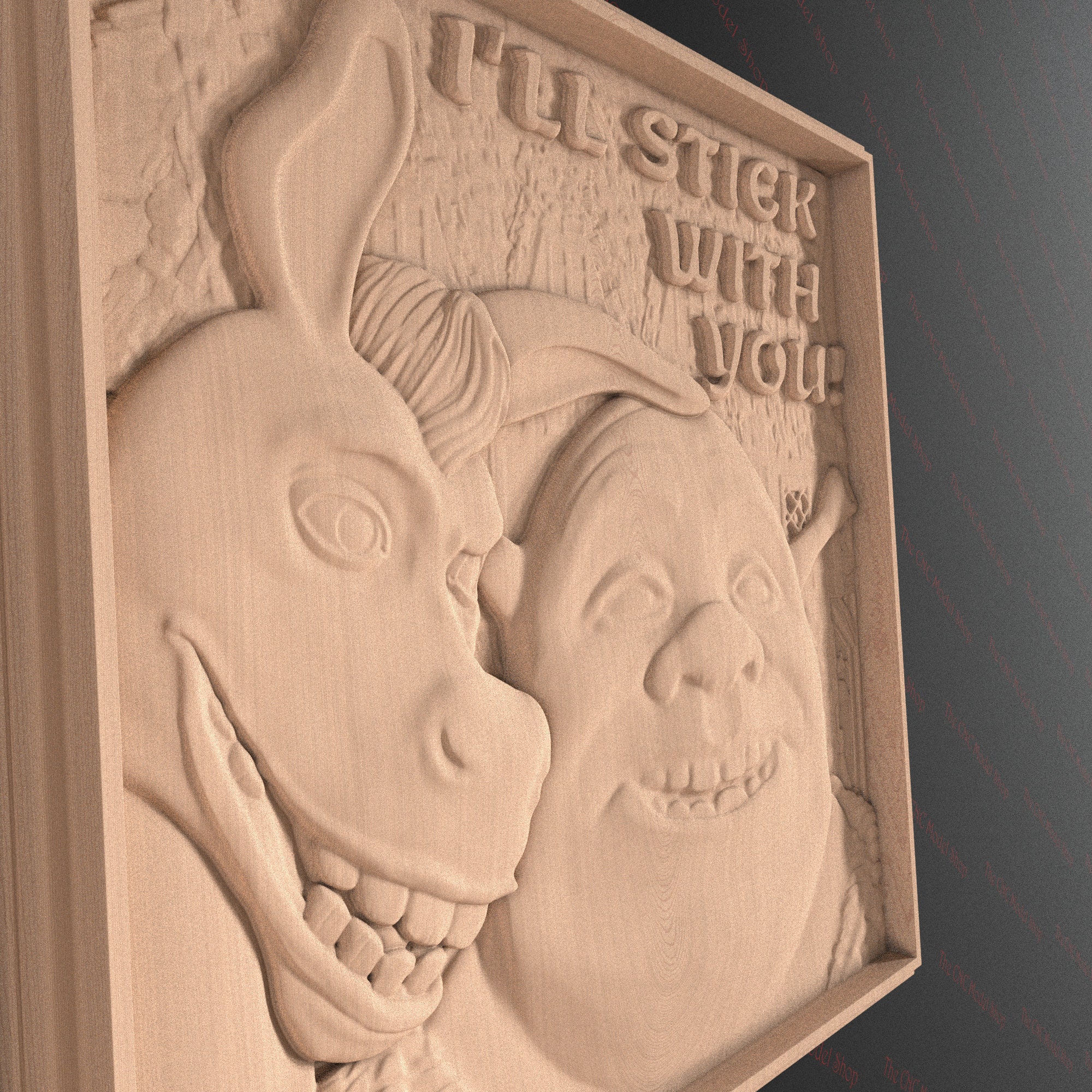 3D STL File of I'll Stick With You Sign for Cnc - Etsy