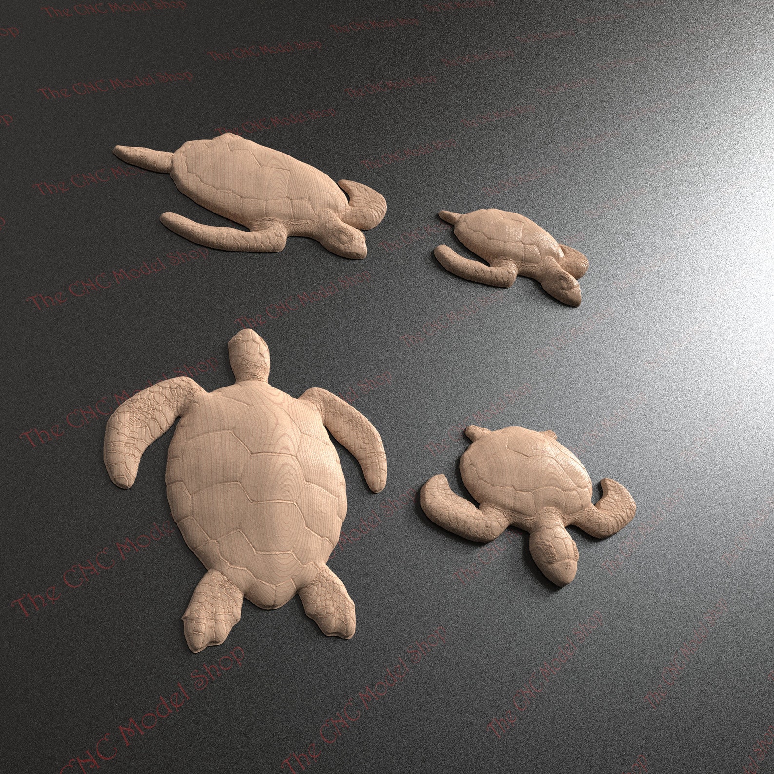 3D Relief STL Files of a Sea Turtle includes 4 Models - Etsy Ireland