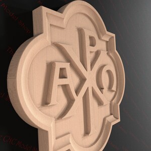 Christogram, 3d Stl Relief File for Cnc Router Carving, Engraving or 3D ...