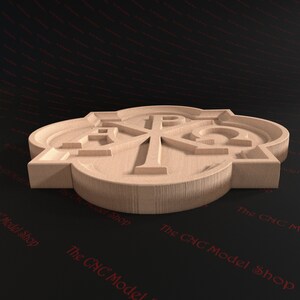 Christogram, 3d Stl Relief File for Cnc Router Carving, Engraving or 3D ...