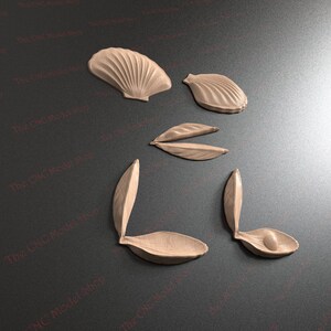 5 Pcs, 3D Relief STL Files of Clam Shell - Etsy