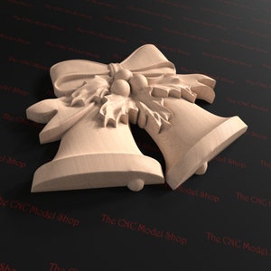 Christmas Bells, 3D Relief STL File for CNC Relief Carving or 3d ...