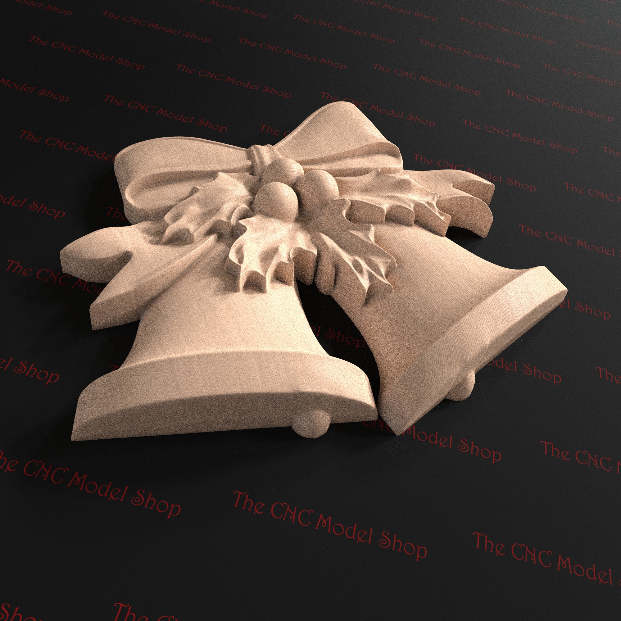 Christmas Bells, 3D Relief STL File for CNC Relief Carving or 3d ...
