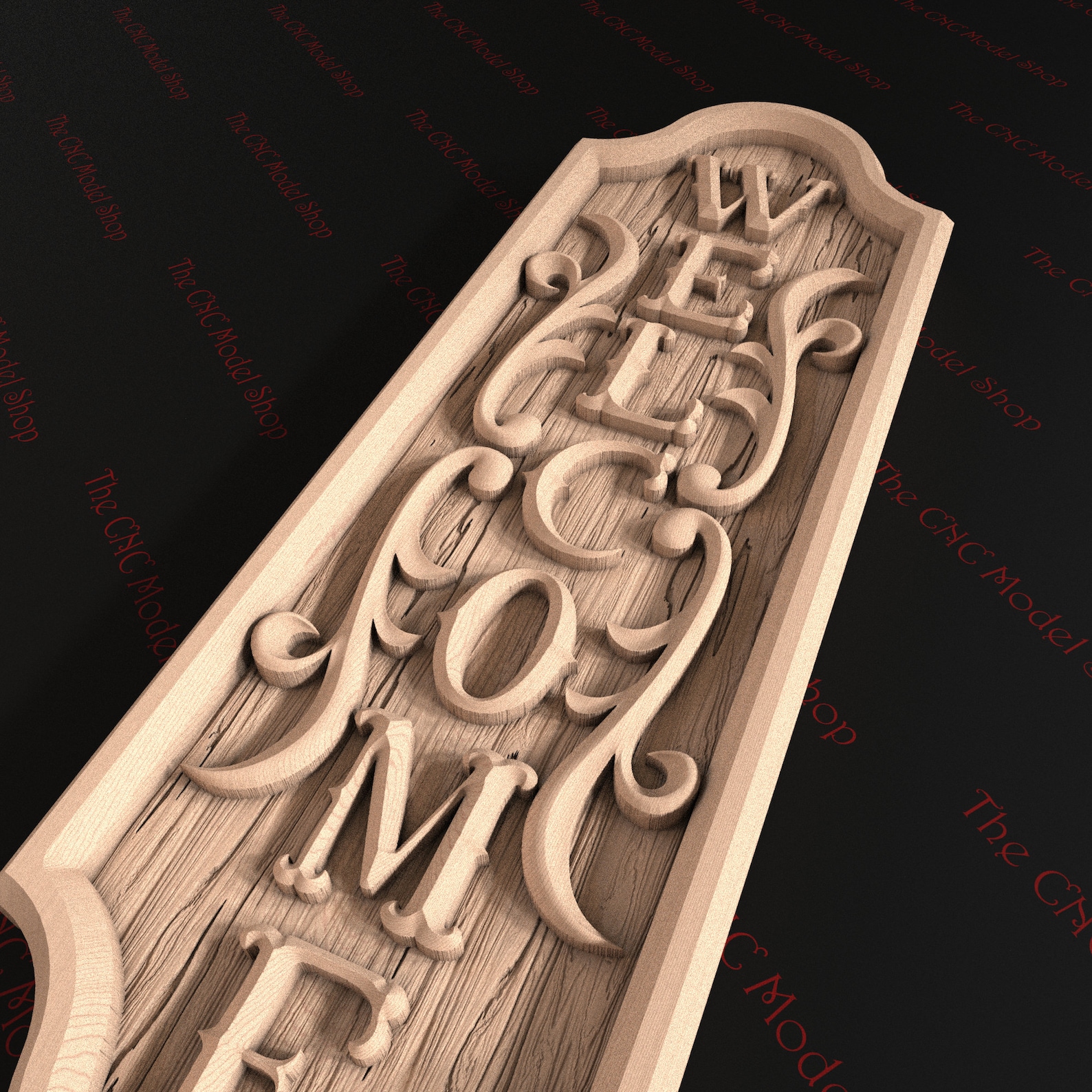 Welcome Sign, 3D Relief STL File for CNC Router Carving - Etsy Canada