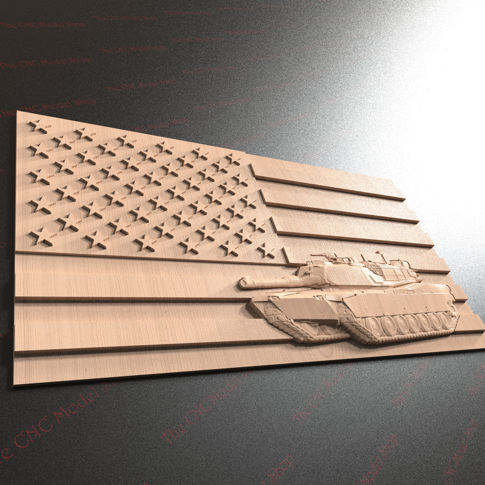 3 Pcs. 3D STL CNC Router File of the American Flag With M1 - Etsy