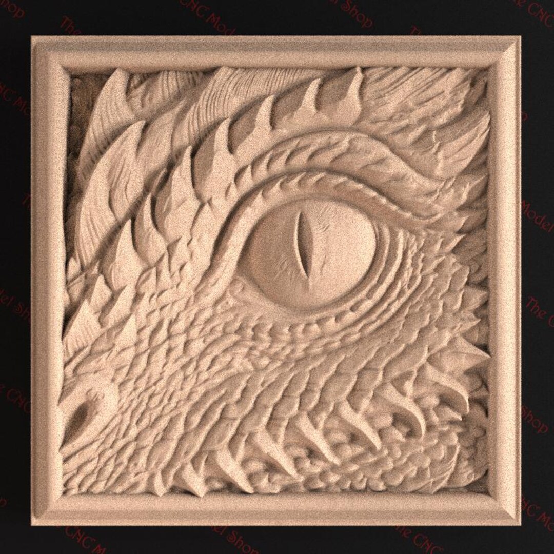 Dragon Eye 3D STL Relief File for CNC Router Carving or 3D Resin ...
