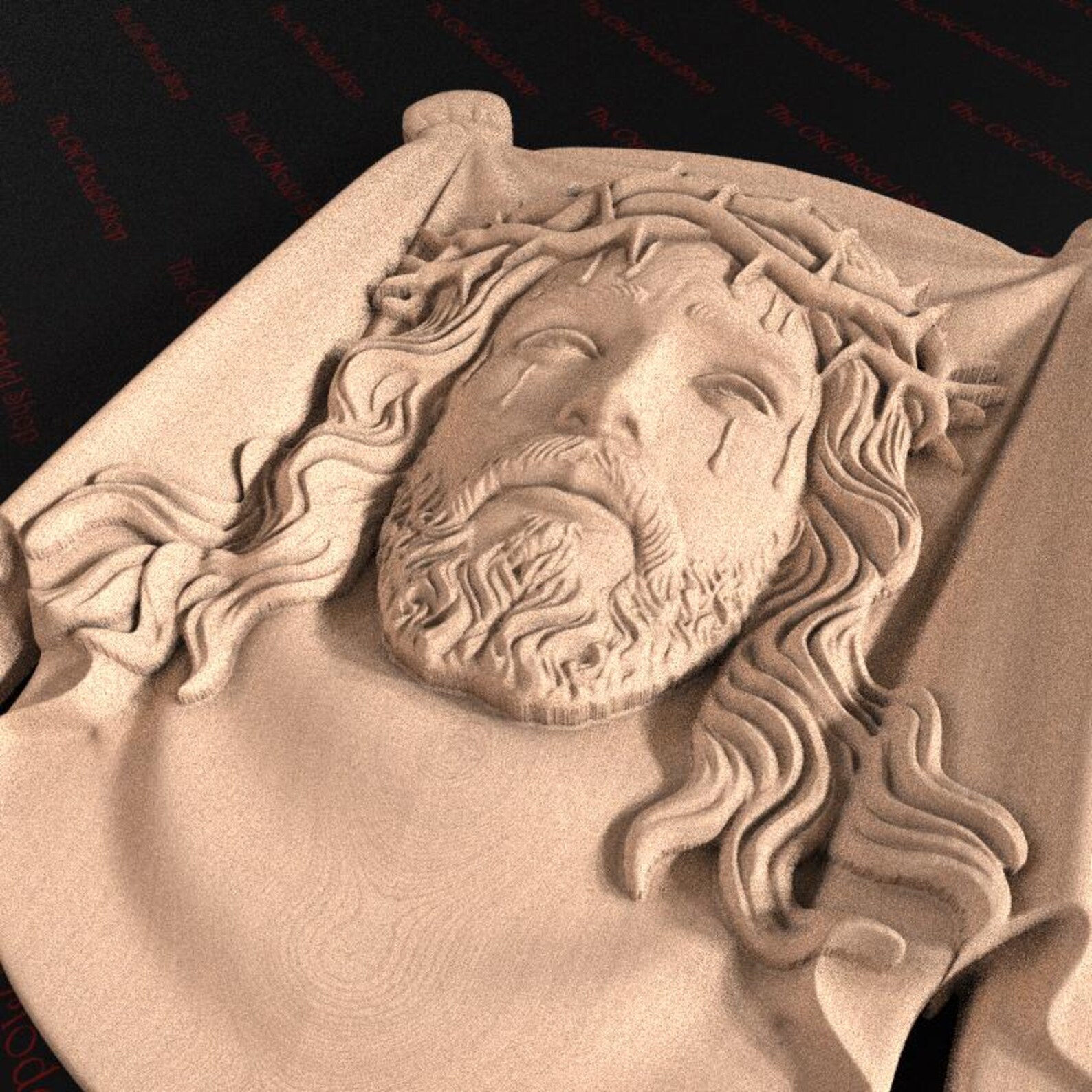 Veil of Veronica 3D Relief STL File for CNC Router Carving or 3D Resin ...